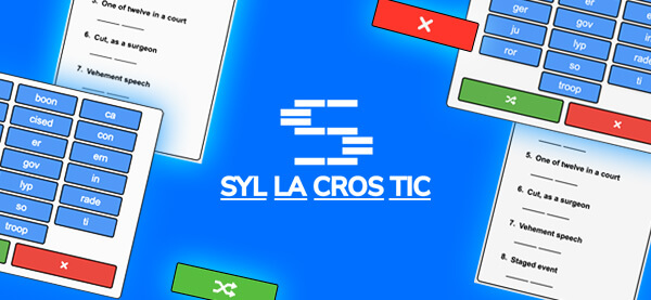 Syllacrostic | Instantly Play Syllacrostic Online for Free!